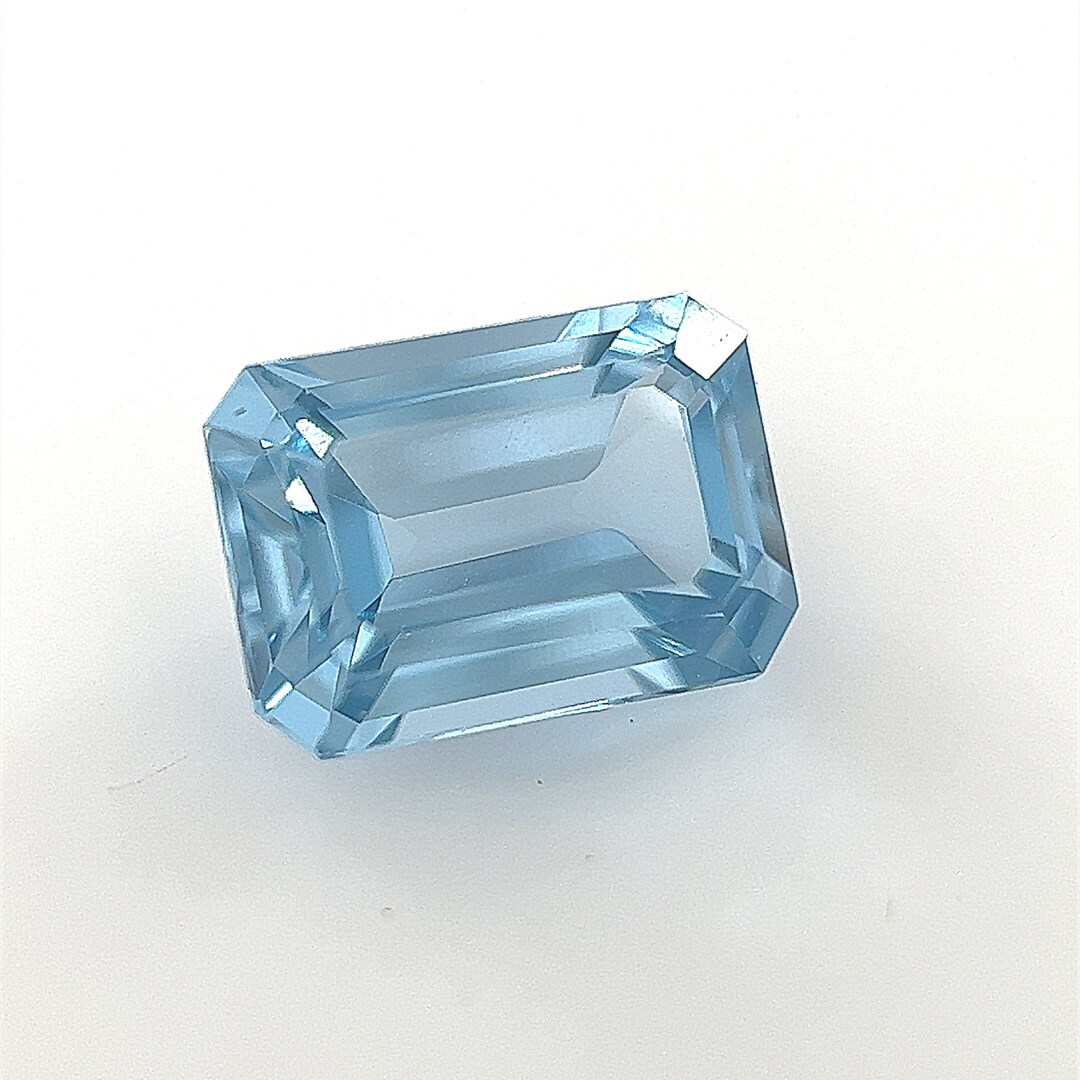 Lab Grown Aquamarine Spinel Emerald Cut AAA Quality Available in 5x3mm ...