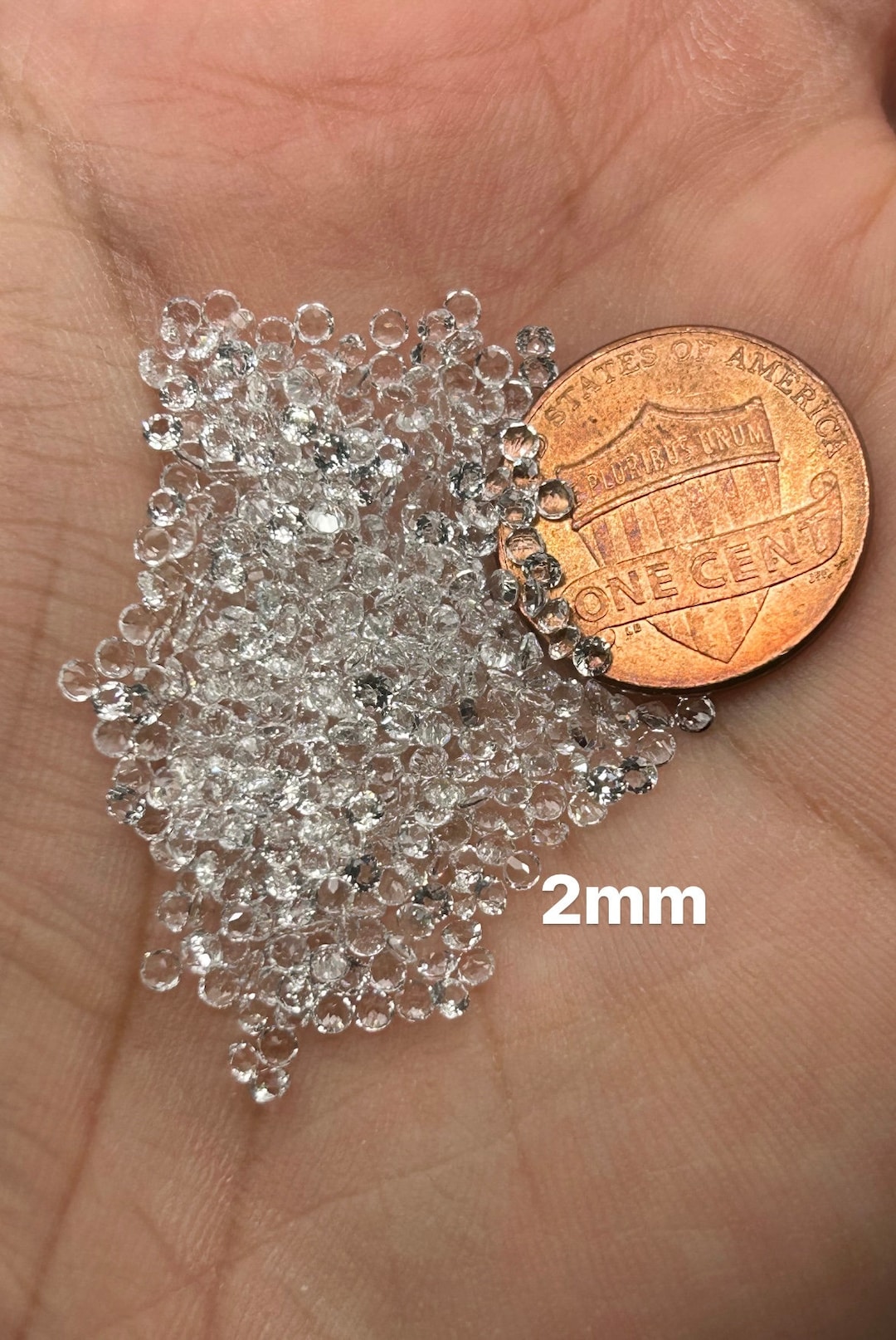 Loose White Topaz Round Cut 1mm-3mm Sizes AAA Quality Gemstones 100 ...