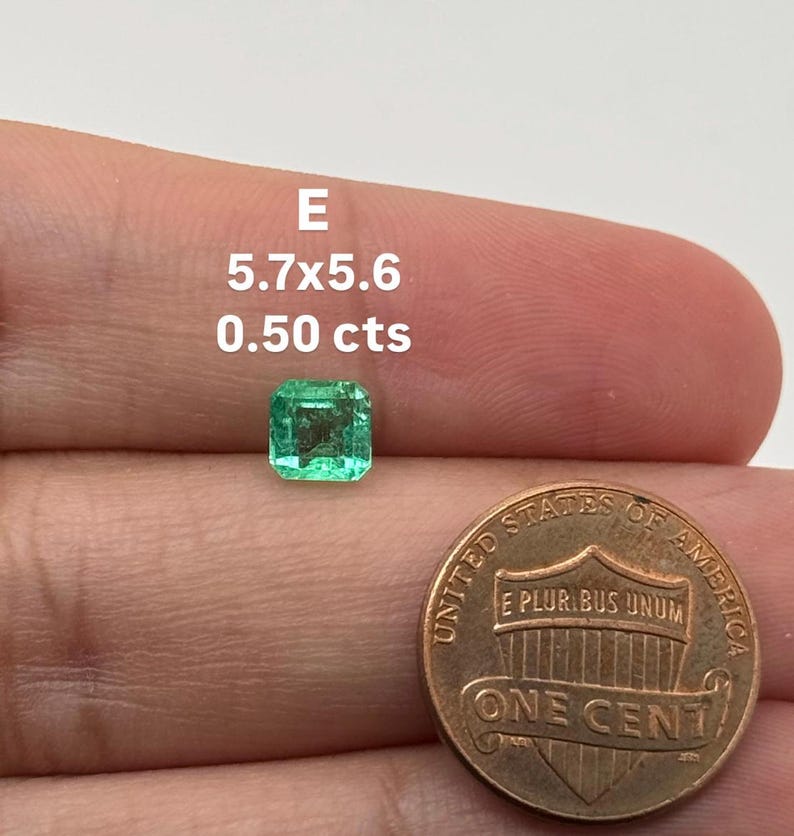 Natural Colombian Emerald: Square Cut Loose Gemstone, May Birthstone - Etsy