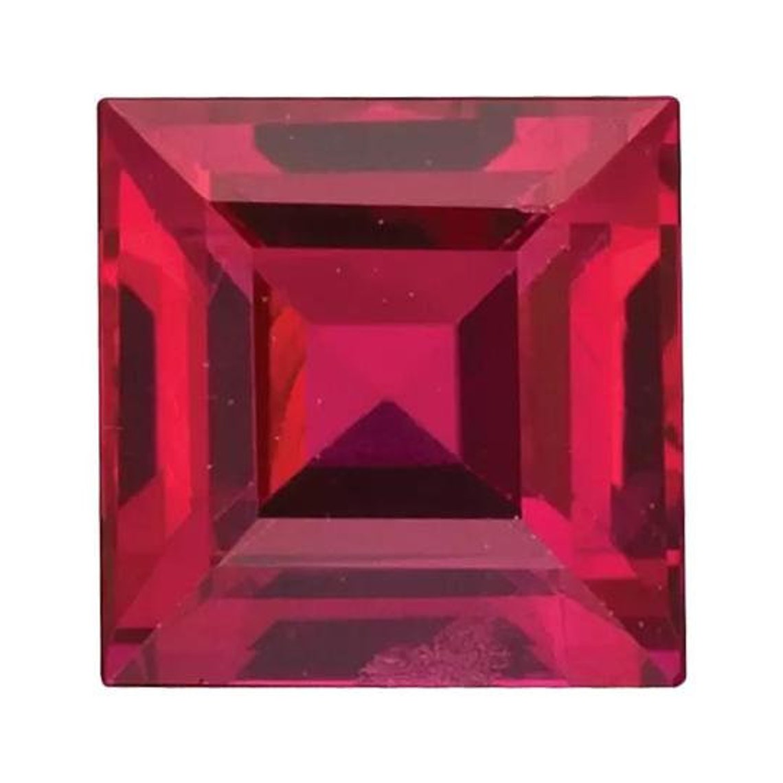 Natural Ruby Square Step Cut Shape AA/A Quality Gemstone | Etsy