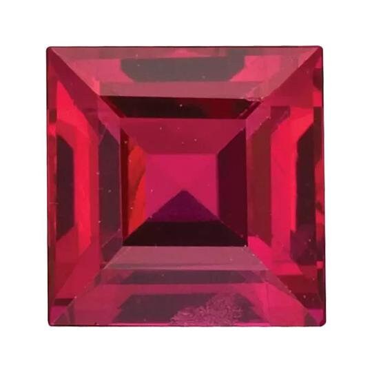 Natural Ruby Square Step Cut Shape AA/A Quality Gemstone | Etsy