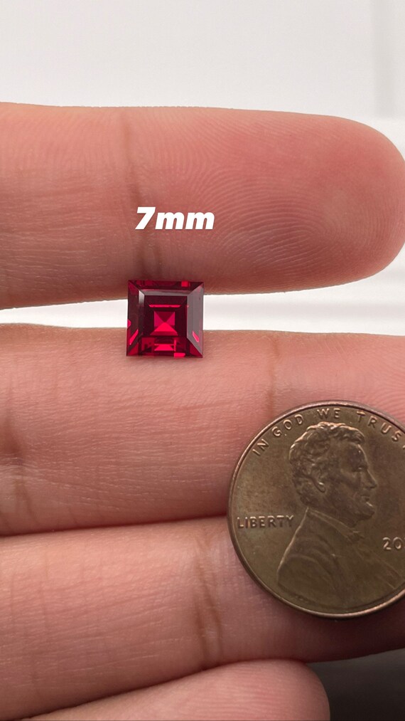 Synthetic Ruby Square-step Cut Swiss Rough Corundum Available - Etsy