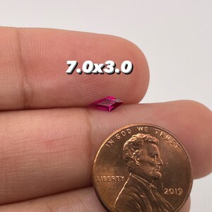 Lab Created Ruby Kite Shape Step Cut AAA Quality Available in 5x2.25mm ...