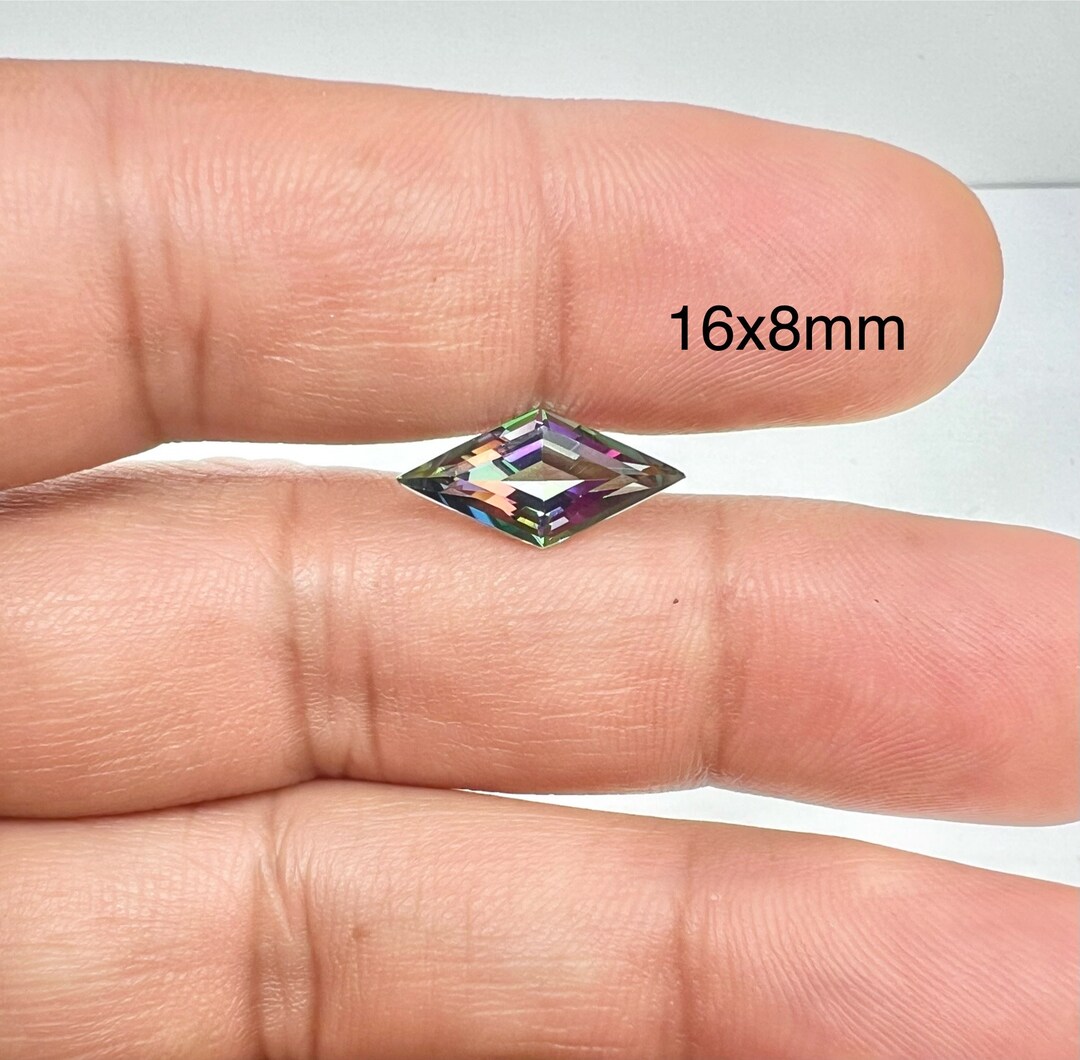 Natural Mystic Green Topaz Gemstone | Loose Lozenge Shape Stones ...