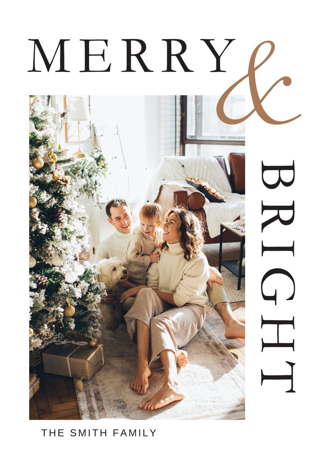 Minimalist Christmas Card Template, Photo Christmas Card, Simple Merry ...