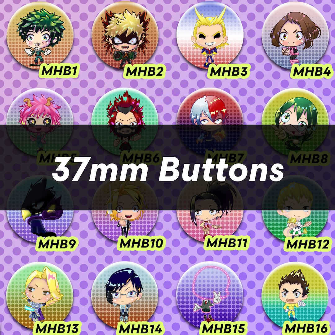 37mm Anime Buttons (1.5 Inch) - Etsy