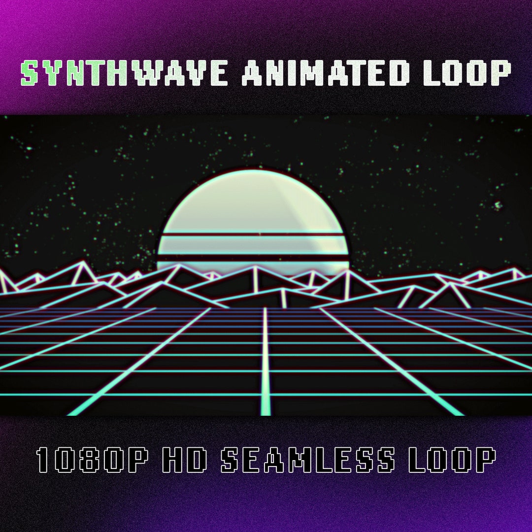 Synthwave Vaporwave Retro VHS Looping Background - Etsy