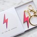 We Can Be Heroes Enamel Keychain David Bowie Lightning Bolt | Etsy UK