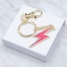 We Can Be Heroes Enamel Keychain - David Bowie Lightning Bolt Pink Bag ...