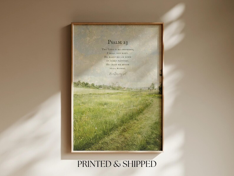 Psalm 23 | the Lord is My Shepherd Poster | Physical Copy | Vintage ...