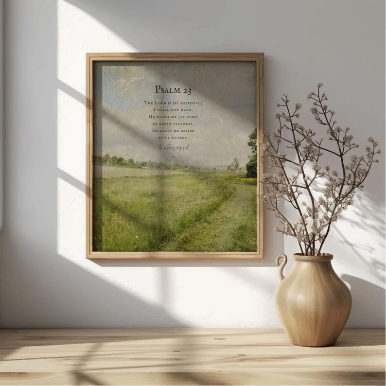Psalm 23 | the Lord is My Shepherd Poster | Physical Copy | Vintage ...