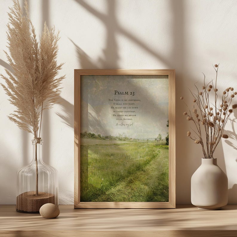 Psalm 23 | the Lord is My Shepherd Poster | Physical Copy | Vintage ...