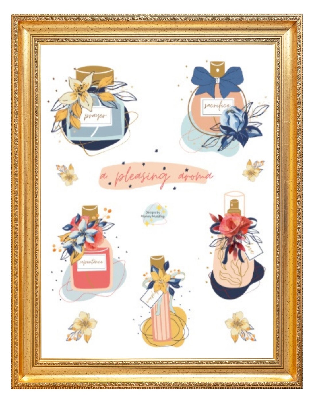 A Pleasing Aroma Printable Bottles & Florals - Etsy
