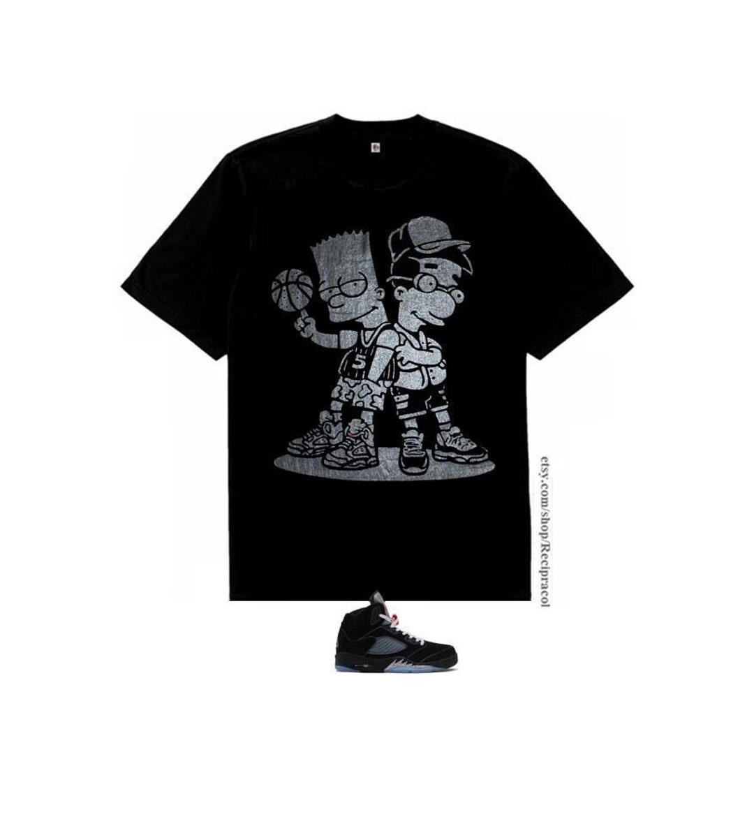 So Icey Shirt Match Air 5 Black Metallic Reimagined - Etsy