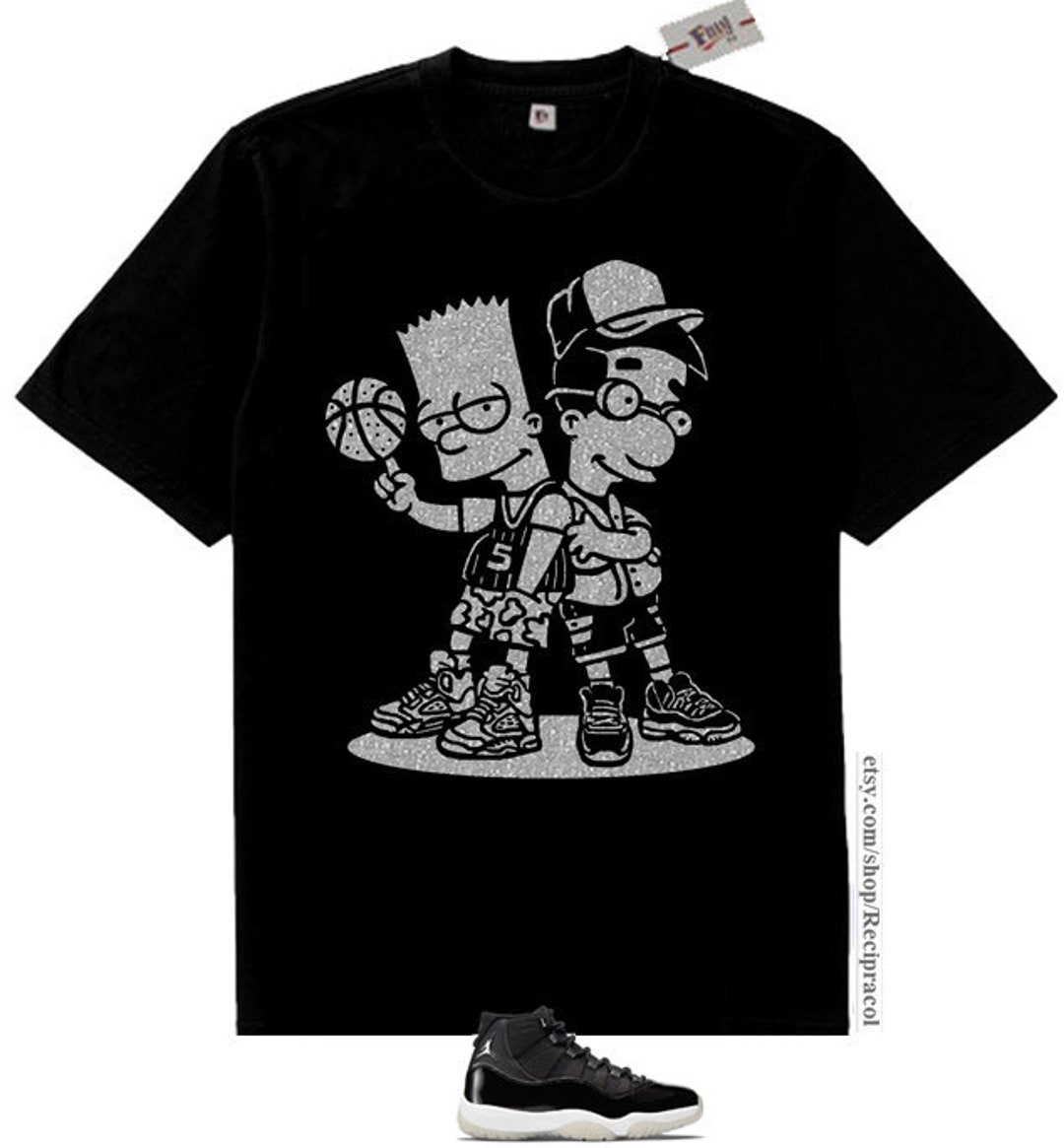 Black Silver Icey Xi Shirt Match Air Jordan 6 Chrome - Etsy