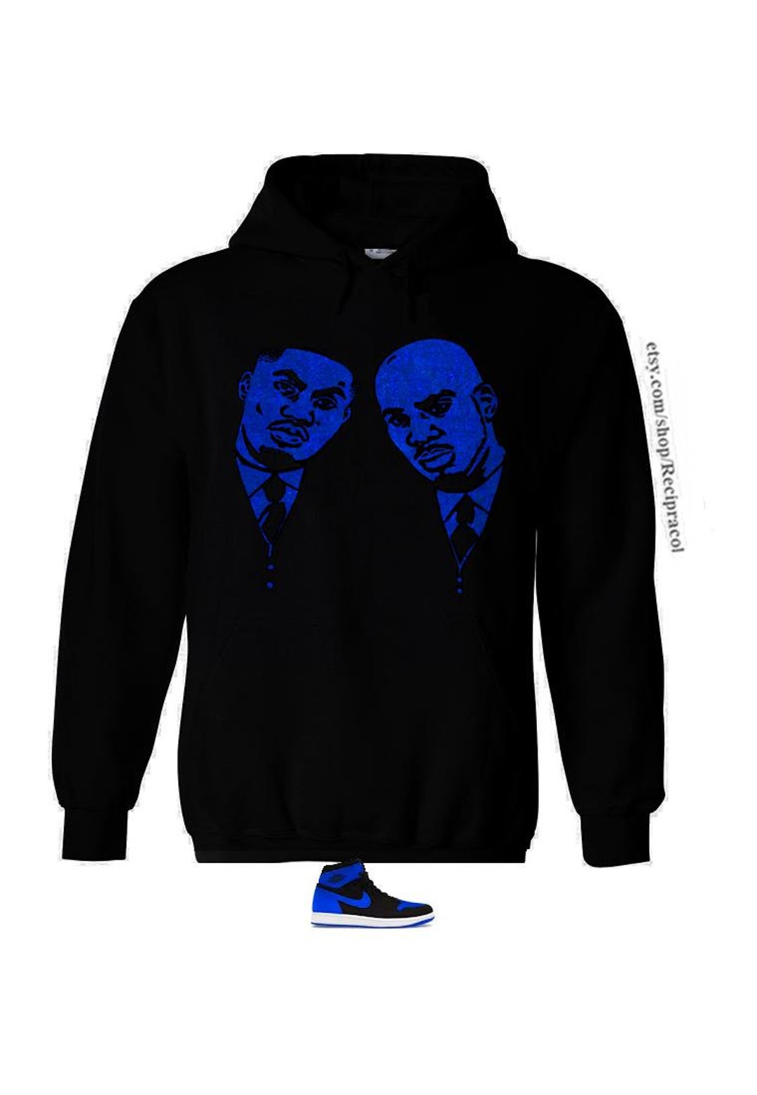 Black Blue Belly Hoody Air Jordan 1 Royal Outfit - Etsy