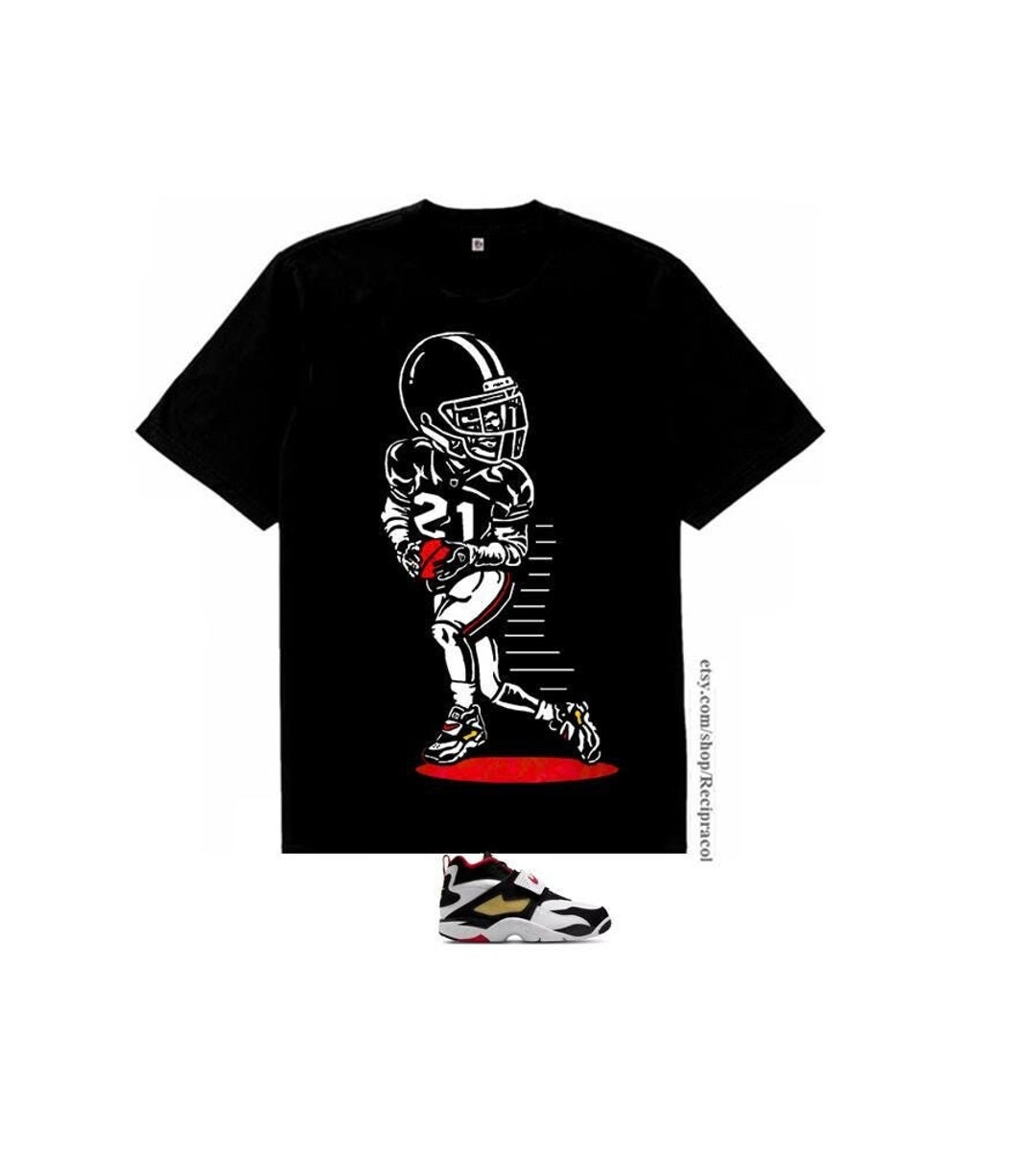 Black Red Deion ATL Shirt for Air Diamond Turf Outfit - Etsy