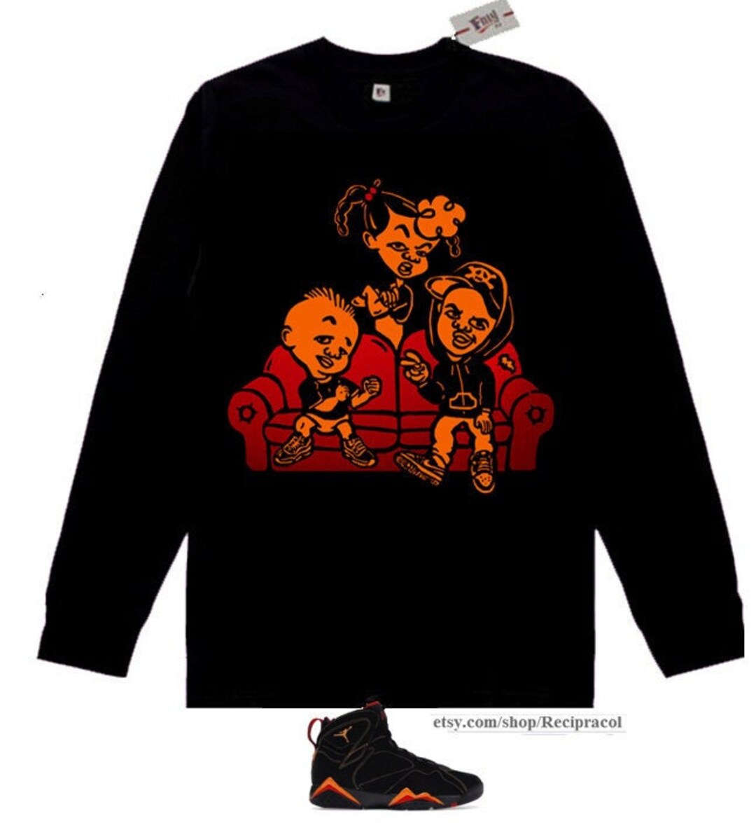 Long Sleeve Black Red Bebes Couch Shirt Match 7 Citrus - Etsy
