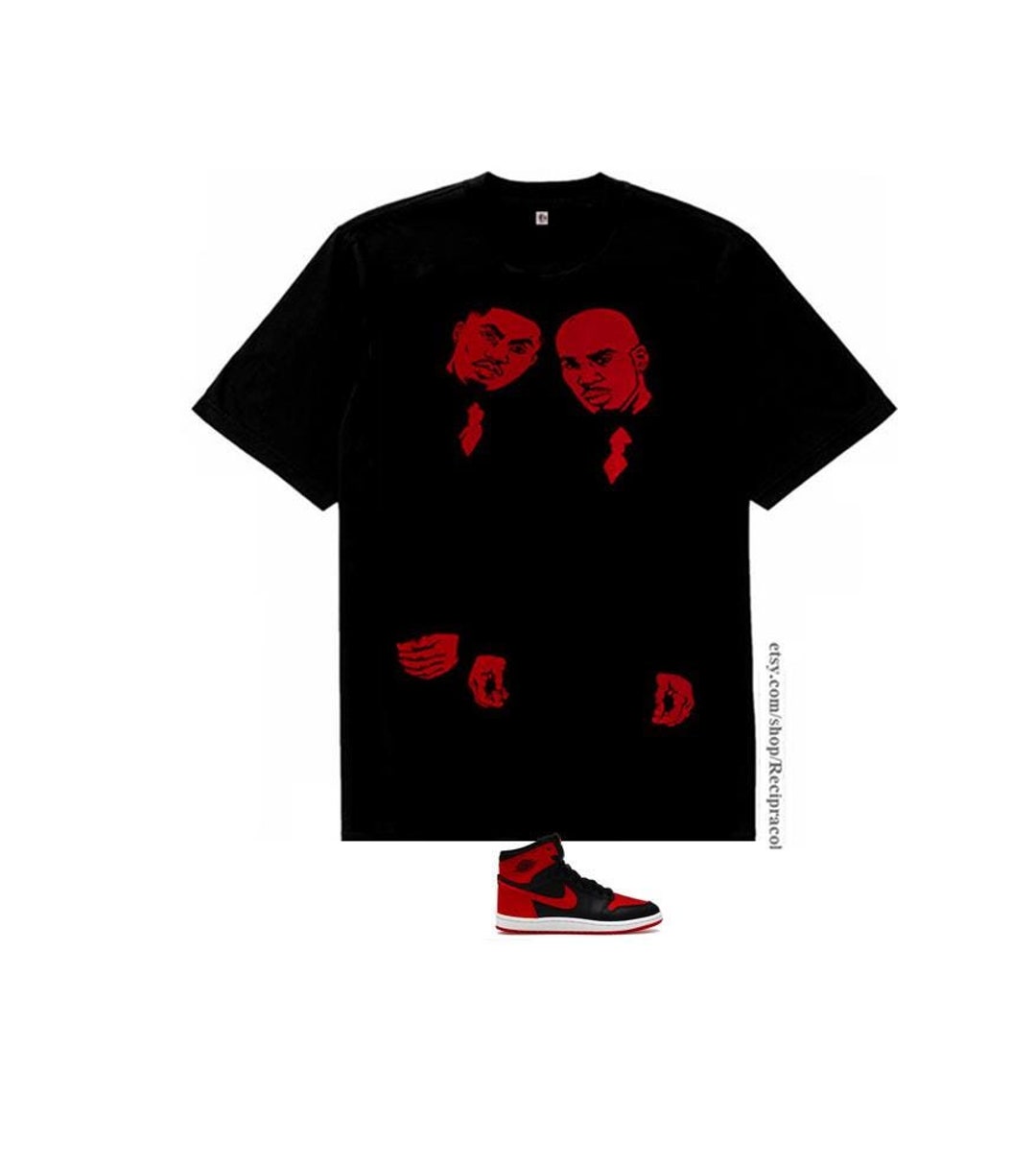 Black Red Belly Shirt for Air Jordan 1 Bred 85 High - Etsy