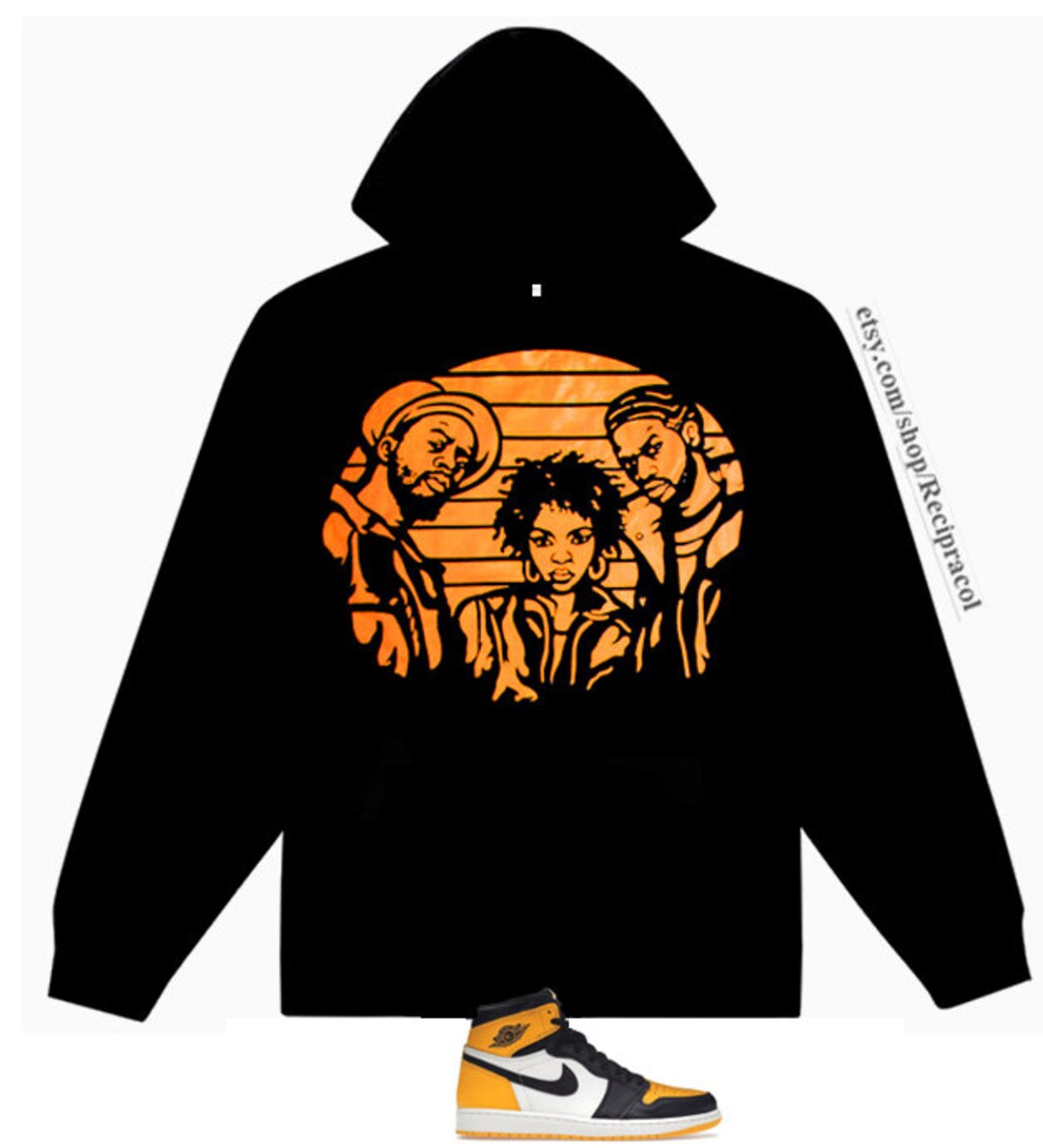 Yellow Fugees Hoody Sweater to Match Air Jordan Og Taxi 1 - Etsy