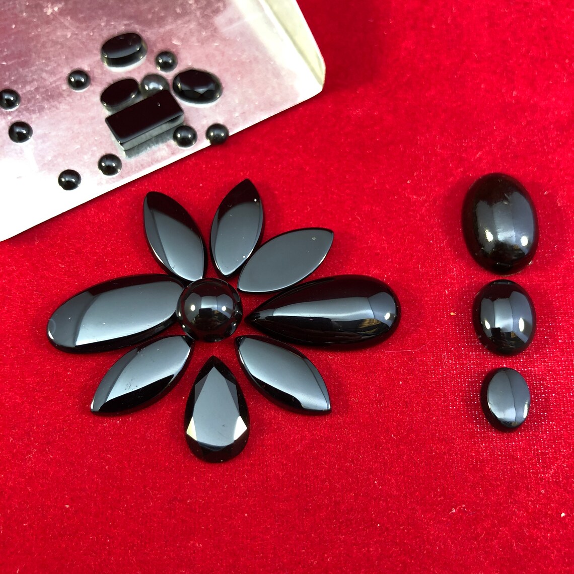 Genuine Black Onyx Gemstones 34 Carats Total - Etsy