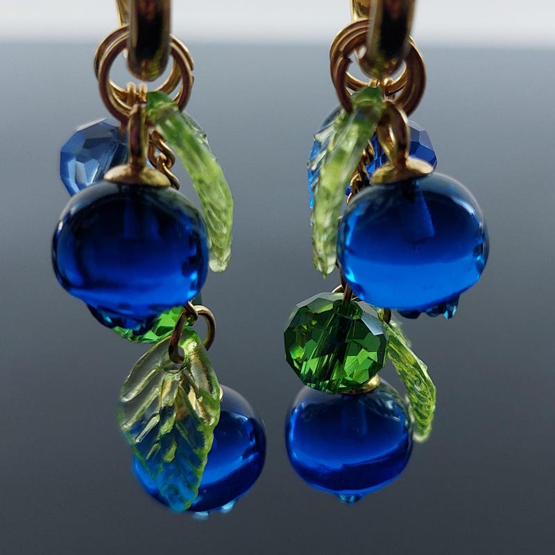 Blueberry Earrings - Etsy