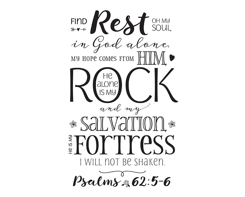 Psalms 62:5-6 Scripture Art, INSTANT Digital Download - Printable Jpeg ...