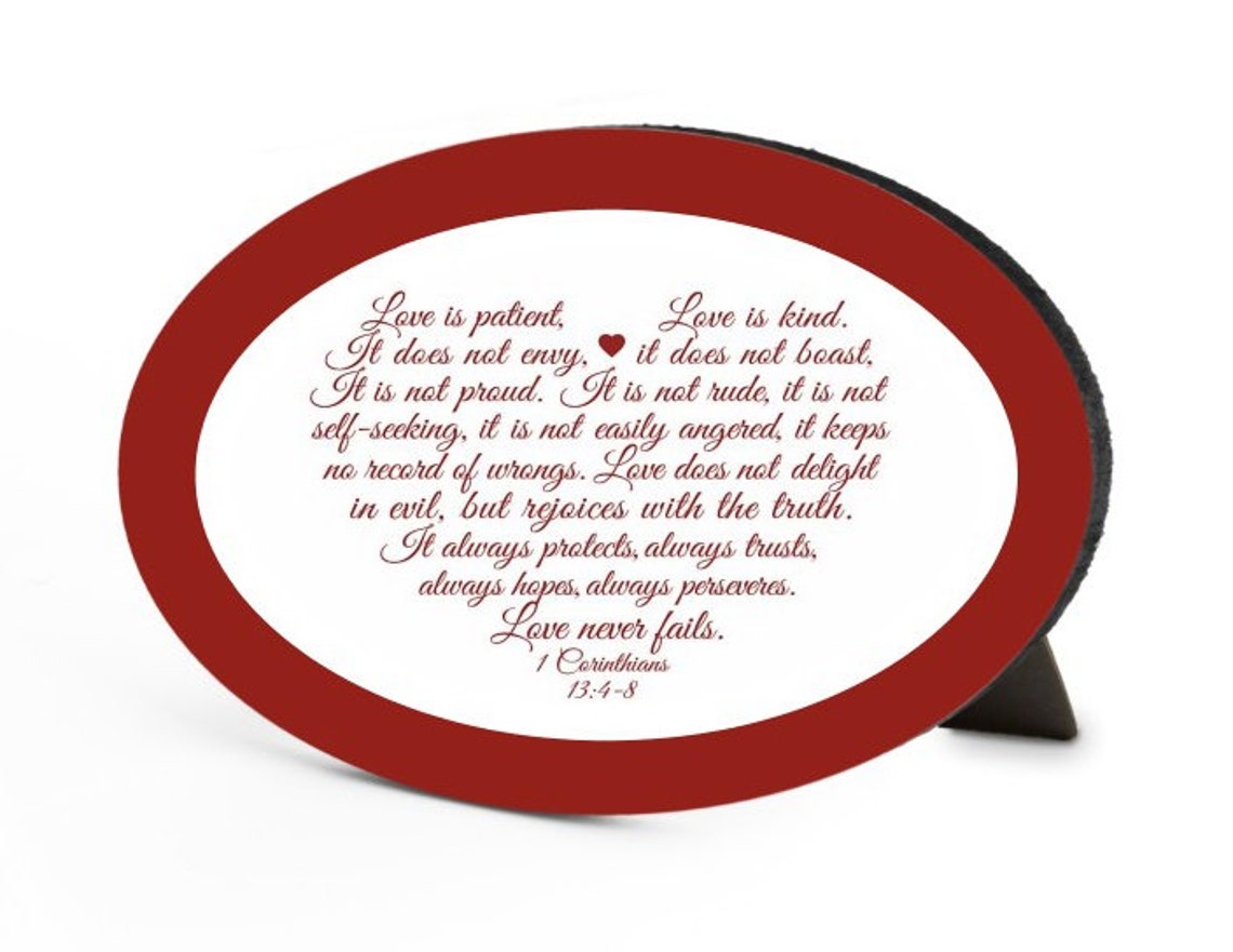 1 Corinthians 13: 4-8 Scripture, Heart, INSTANT Download - Printable ...