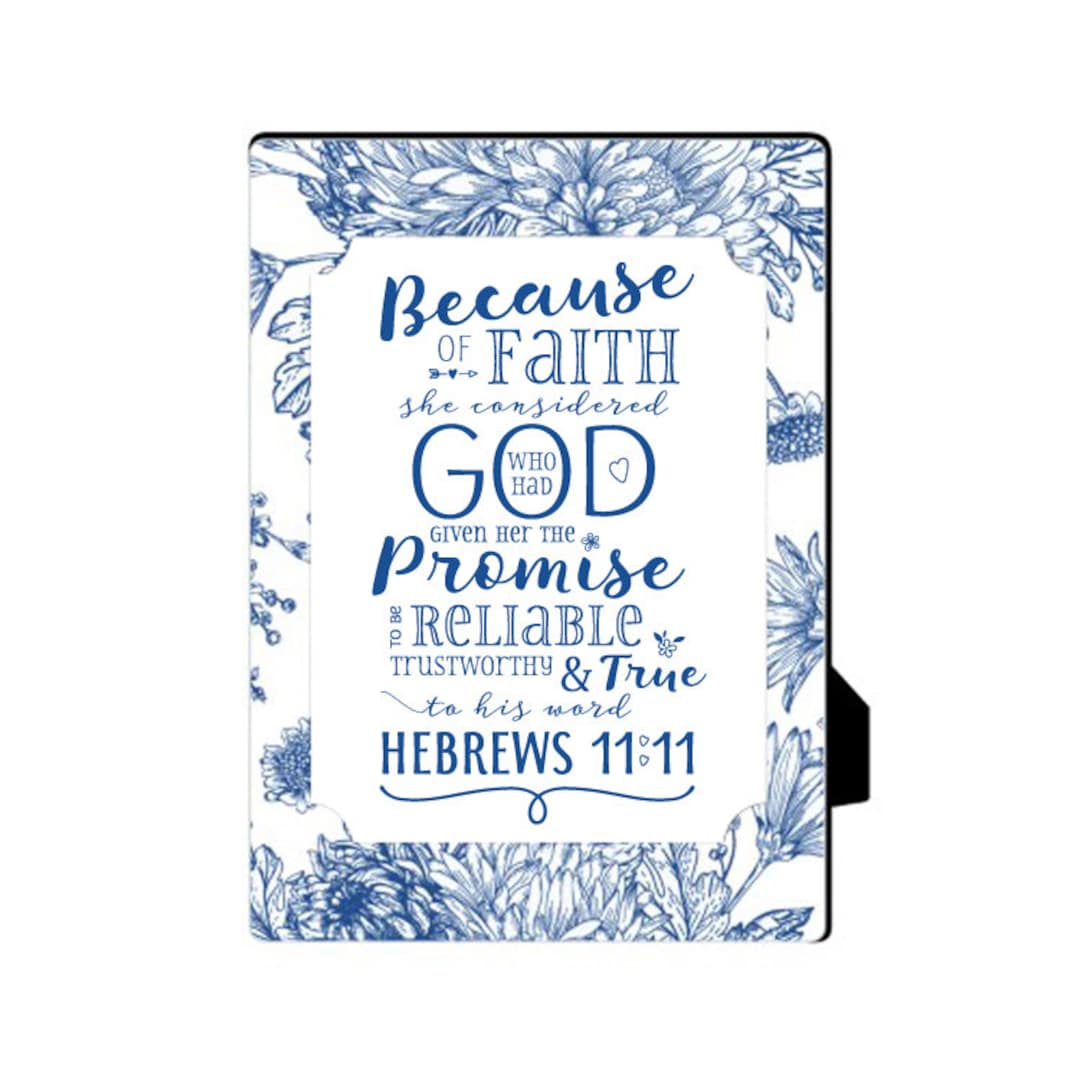Hebrews 11:11 Scripture, INSTANT Download - Printable Jpeg, Blue Type ...