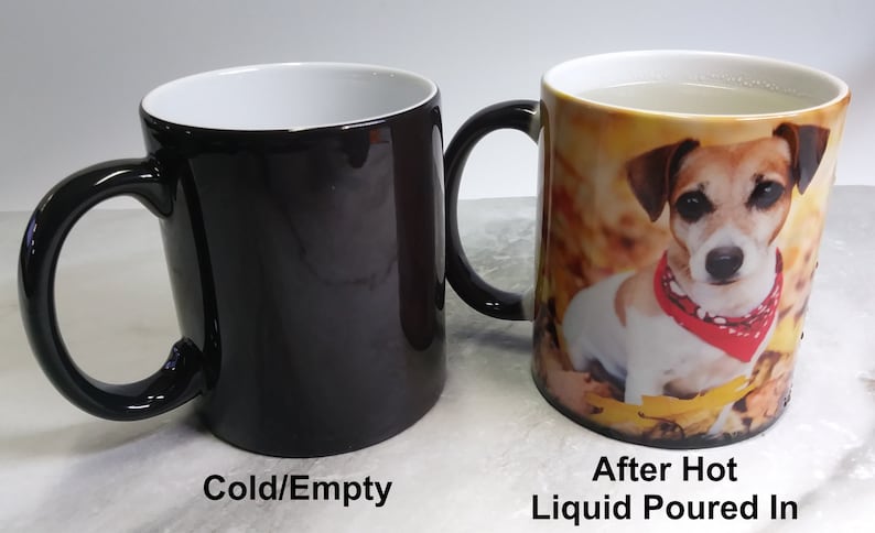 Color Changing Mug - Your Photo Appears When Hot Liquid Poured In. Each ...