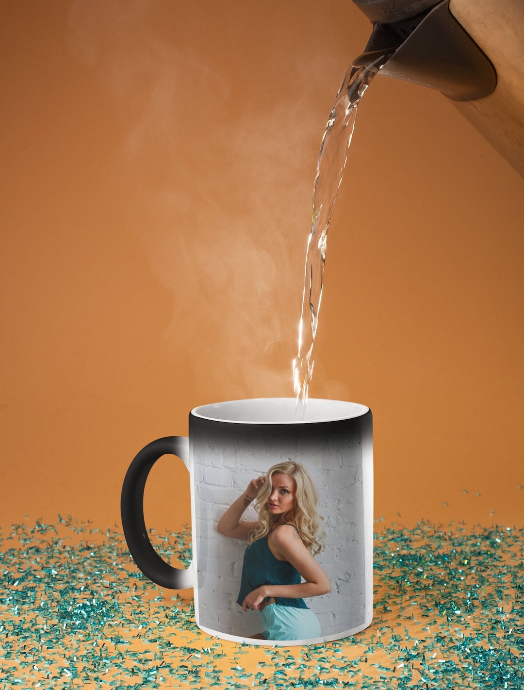 Color Changing Mug - Your Photo Appears When Hot Liquid Poured In. Each ...