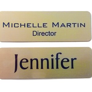 Personalized Solid Brass Wearable Magnetic Name Tags for Your - Etsy