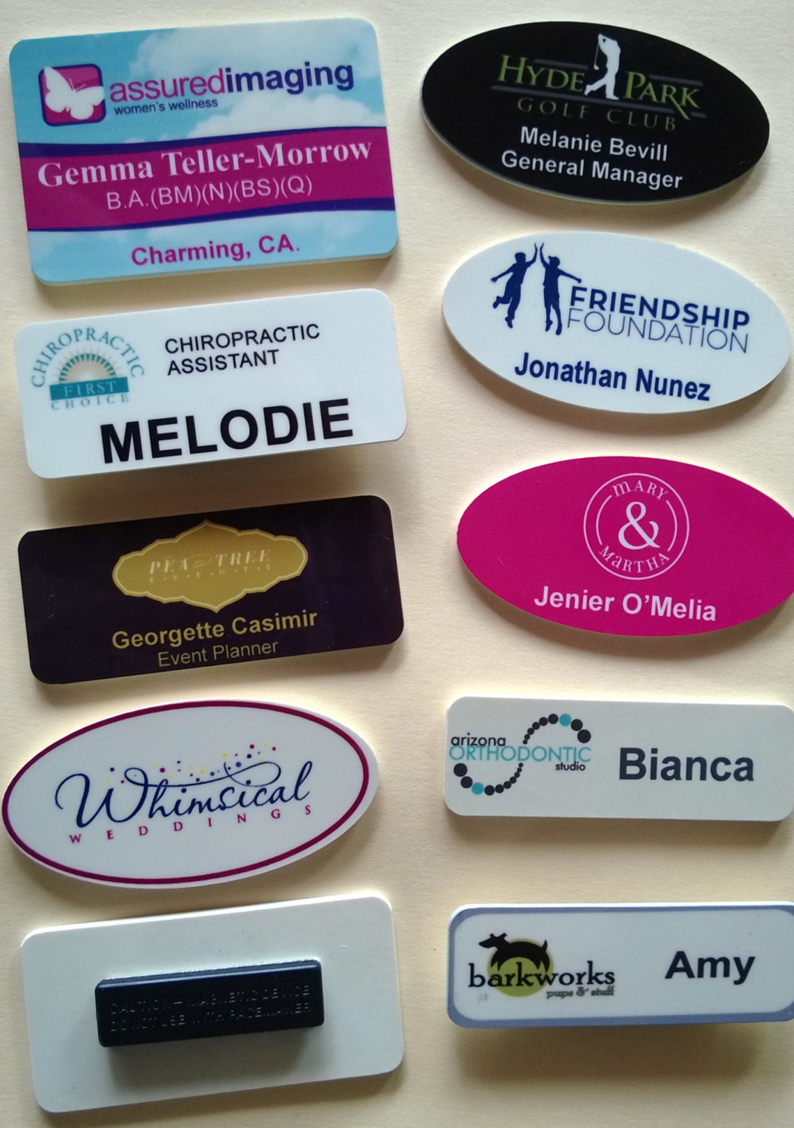 Full Color Personalized Wearable Magnetic Name Tags. Your - Etsy