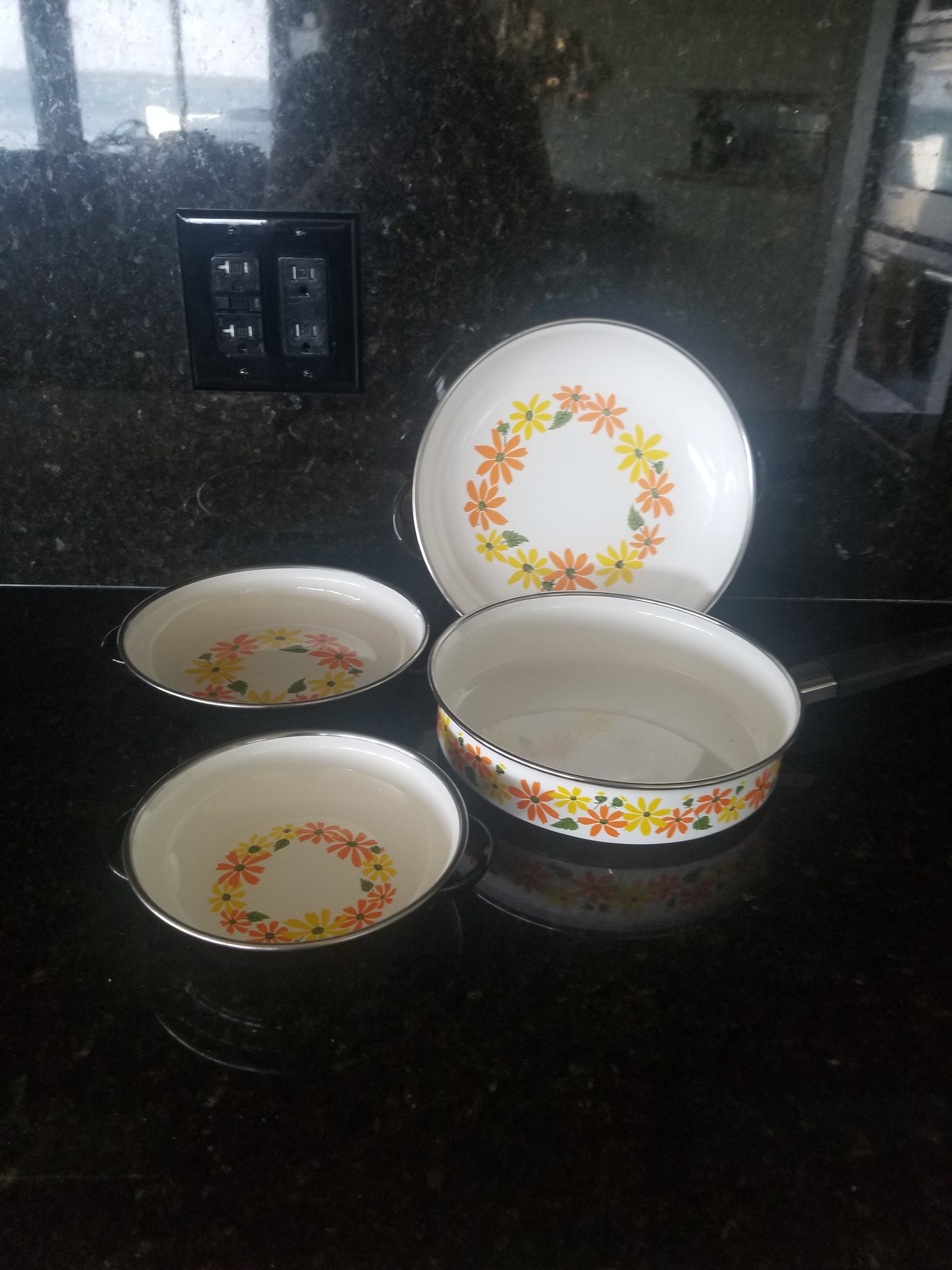 Vintage Ekco Country Garden Porcelain Clad Cookware - Etsy