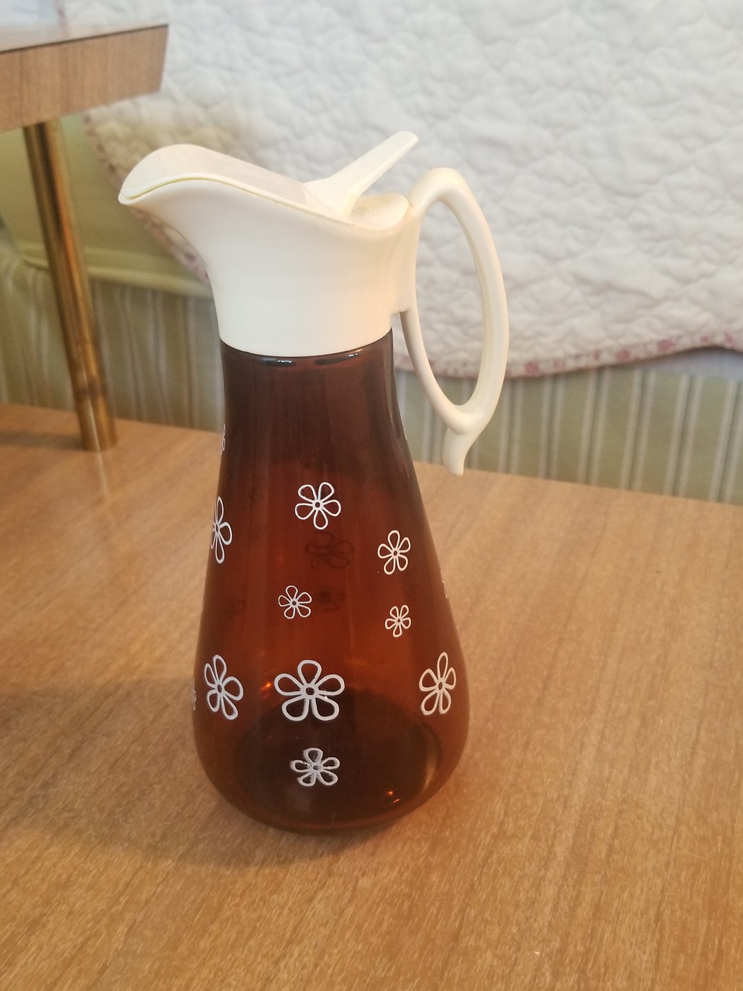 Vintage Thatcher Glass Syrup Pitcher - Etsy