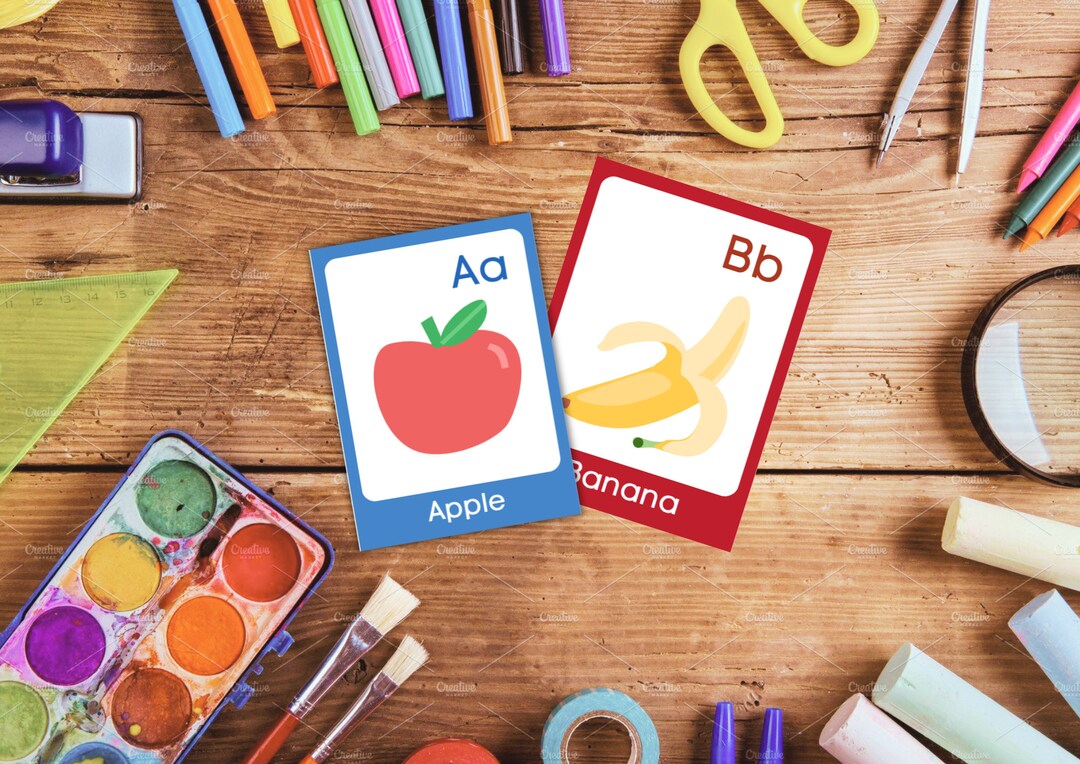 Food Alphabet Flashcards Engaging Educational Game for Children ...