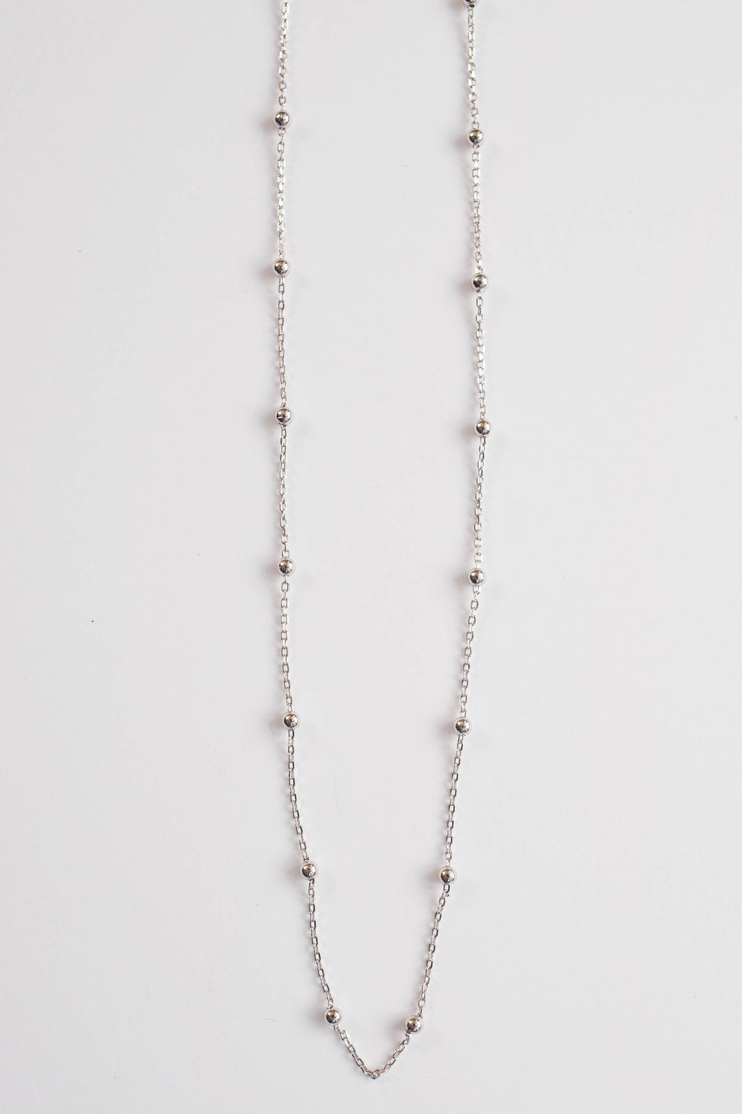 Meredith Necklace - Sterling Silver Dot Necklace - Etsy