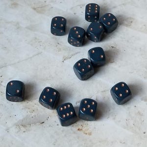 Single Chessex Dusty Blue and Copper D6 Die, Extra 16mm D6 Dnd Dice ...
