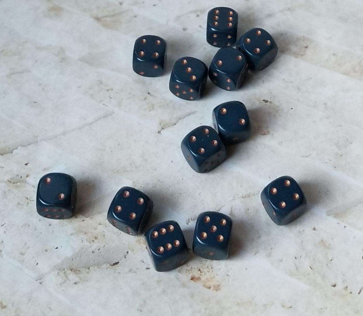 Single Chessex Dusty Blue and Copper D6 Die, Extra 16mm D6 Dnd Dice ...