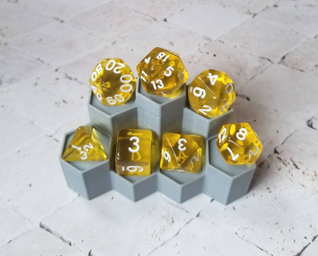 Translucent Yellow 16mm Dnd Dice, Polyhedral Gaming Dice, Dnd Dice Set ...