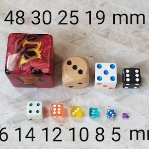 Twenty Random 5mm D6 Dice, Tiny 5mm Dice, Colorful Tiny Dice, Assorted ...