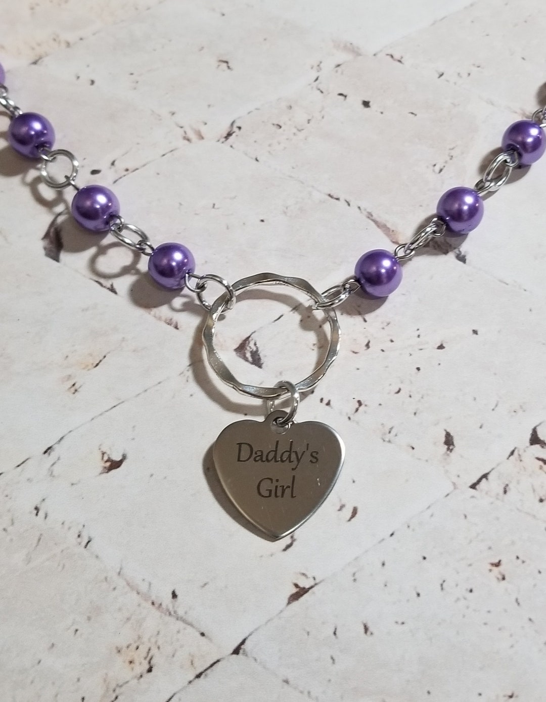 Daddy's Girl Day Collar, Discreet Day Collar, Glass Beads, BDSM Collar ...