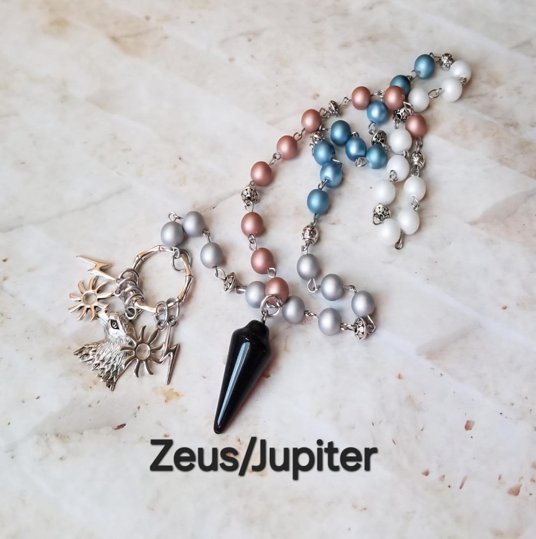 Zeus Prayer Beads, Greek God Zeus Prayer Beads, Hand-wired, Beautiful ...