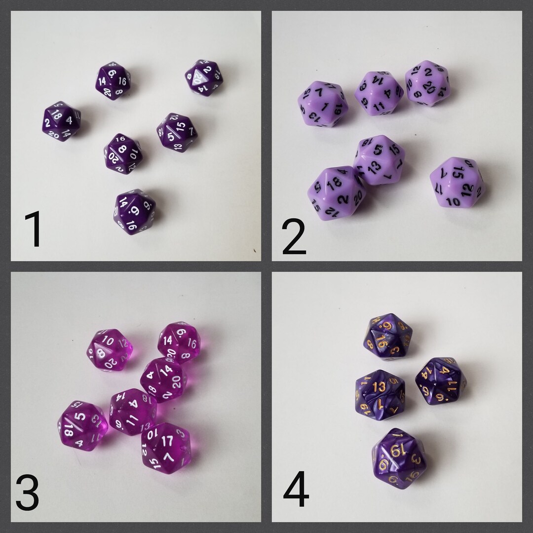 ONE Individual D20 Dnd Die, Single Polyhedral Gaming Die, Dnd Dice, RPG ...