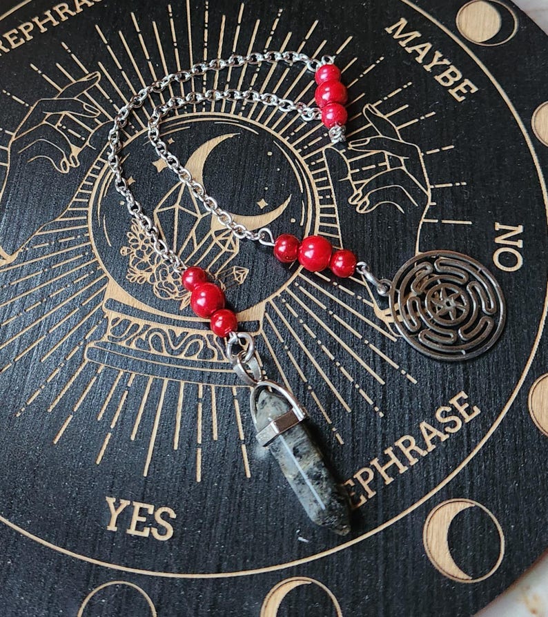 Hecate Pendulum, Goddess Pendulum, Divination, Dowsing Pendulum, Beaded ...