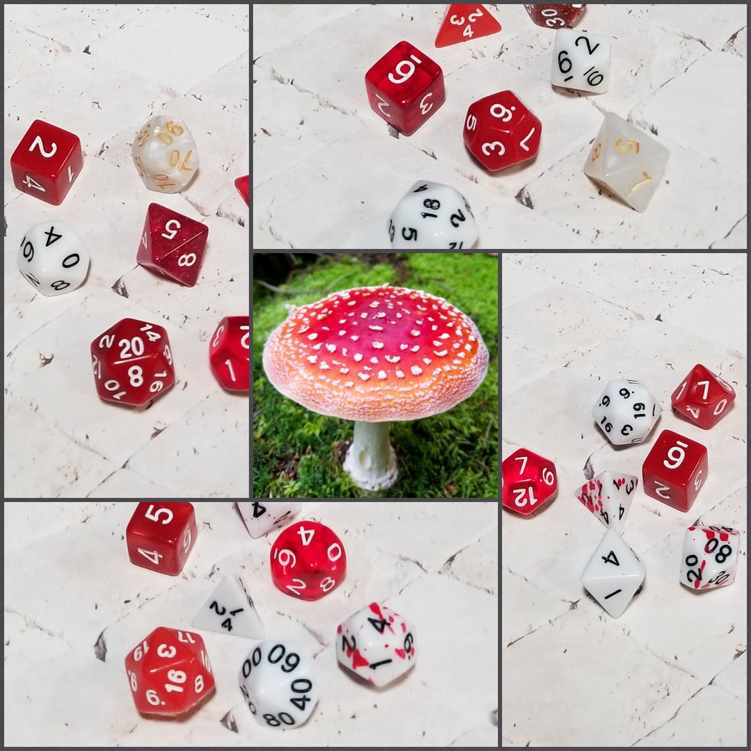 Magic Mushroom 16mm Dnd Dice Sets, Themed Hand Picked Dnd Dice, Curated ...