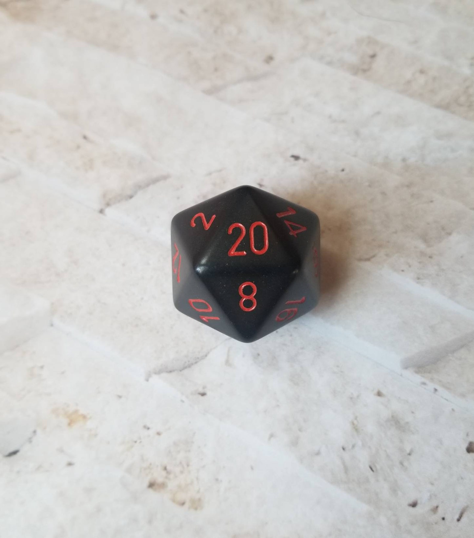 Black and Red 34mm Jumbo D20 Dnd Dice Oversized D20 Jumbo - Etsy