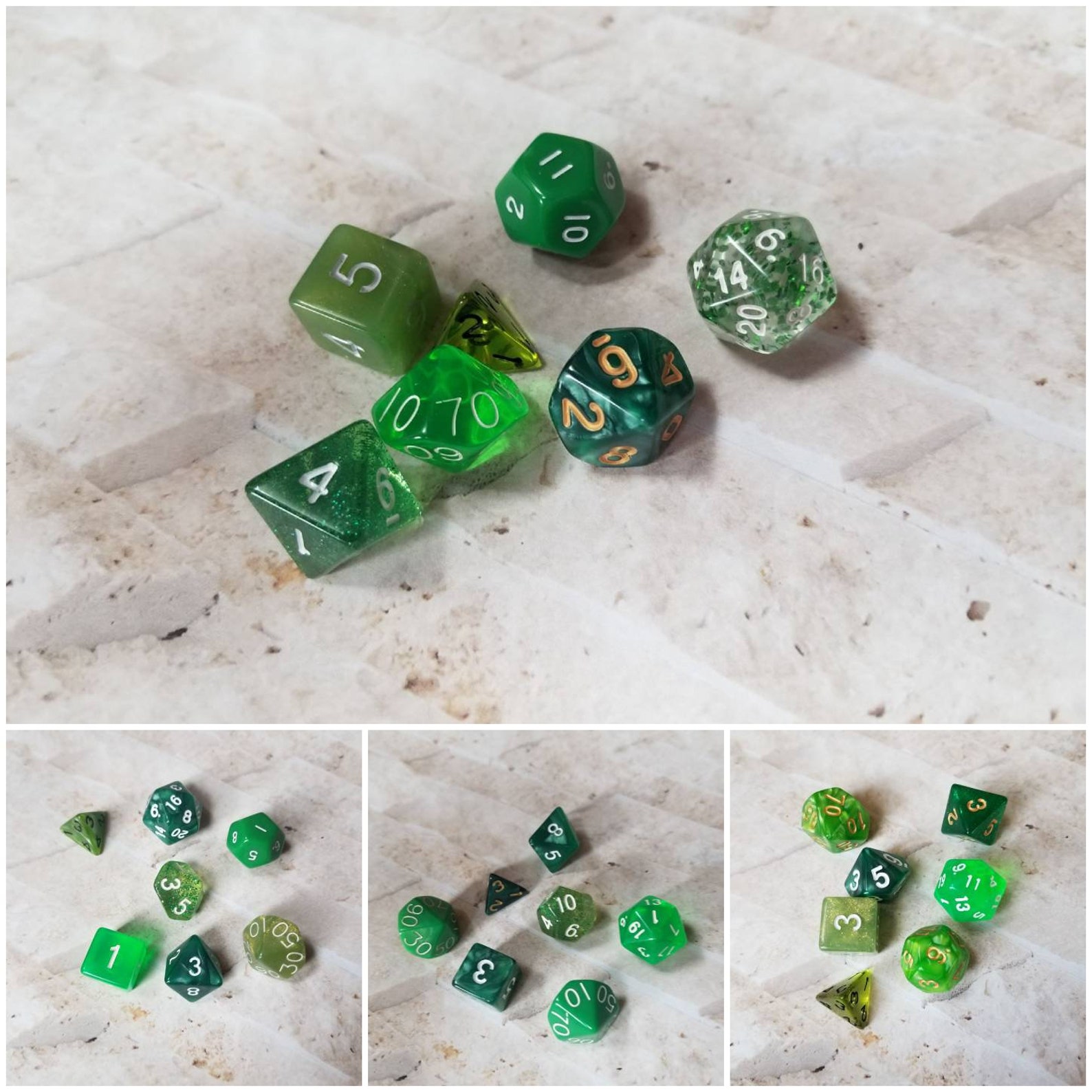 Pot-inspired Green 16mm Dnd Dice Sets Kush Dnd Dice Sets | Etsy