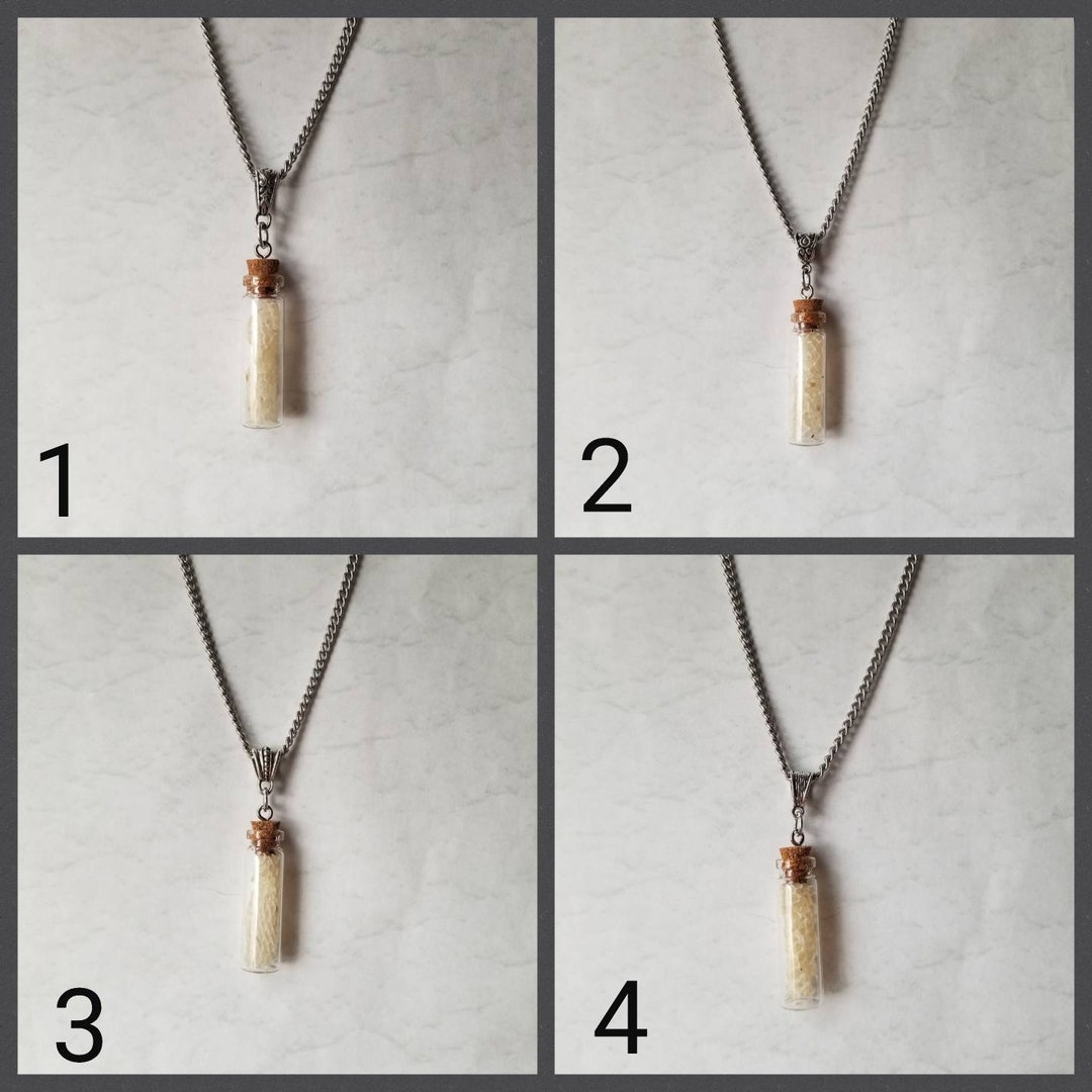 Snake Shed Vial Pendant, Ball Python Necklace, Snakeskin in Bottles ...