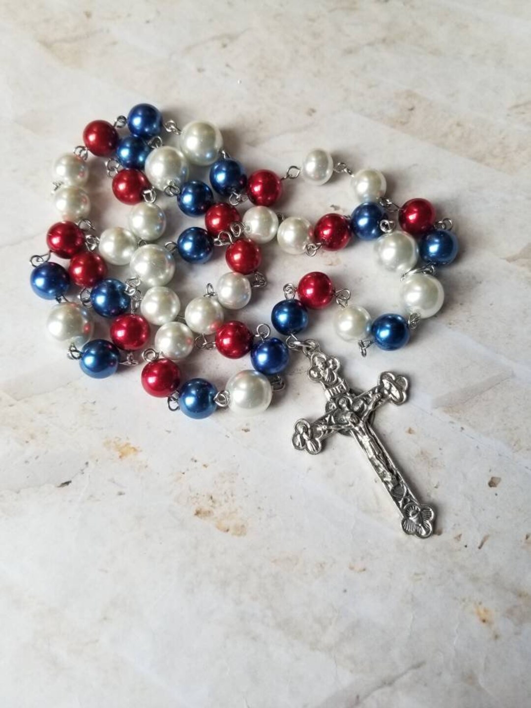 Patriotic Prayer Beads, Lutheran Prayer Beads, Lutheran Rosary ...